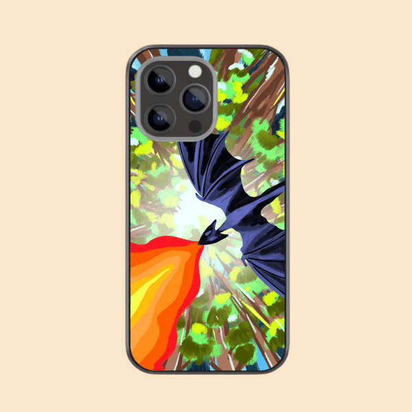 Hand-drawn Glass Phone Case - Dragon Fire – sillycanvas